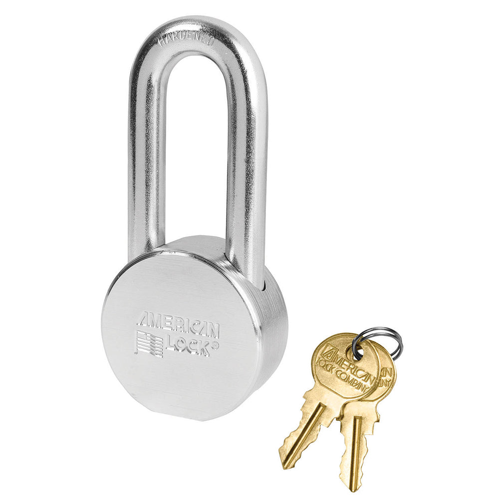 American Lock AH11 Solid Steel (Chrome Plated) Padlock 2in (51mm) wide ...