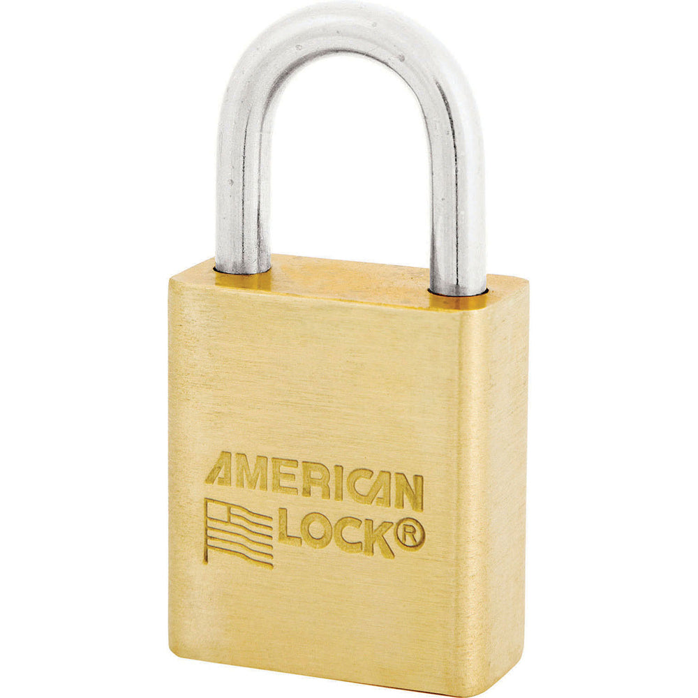 Model No. ASL40N Solid Brass BumpStop® Non-Rekeyable Government Padlock 1-1/2in (38mm) Wide ...